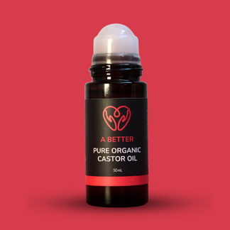 Pure Organic Castor Oil Roll-On 50mL - Amber Glass Bottle Rose Quartz ...