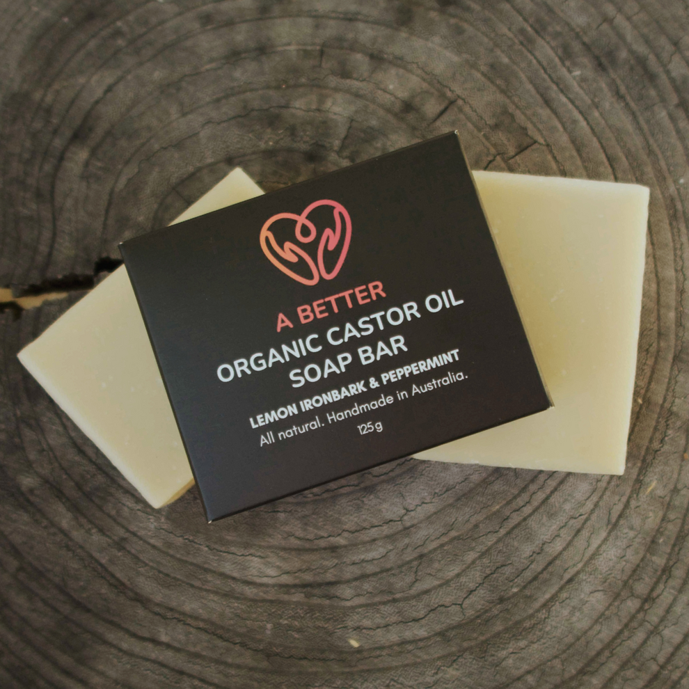 Organic Castor Oil Soap Bar - Lemon Ironbark & Peppermint – A Better
