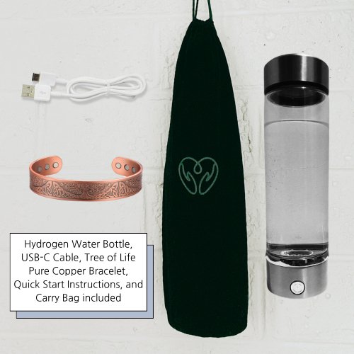 Hydrogen Water Bottle Glass - A Better Mind. Body. Spirit. – A Better ...